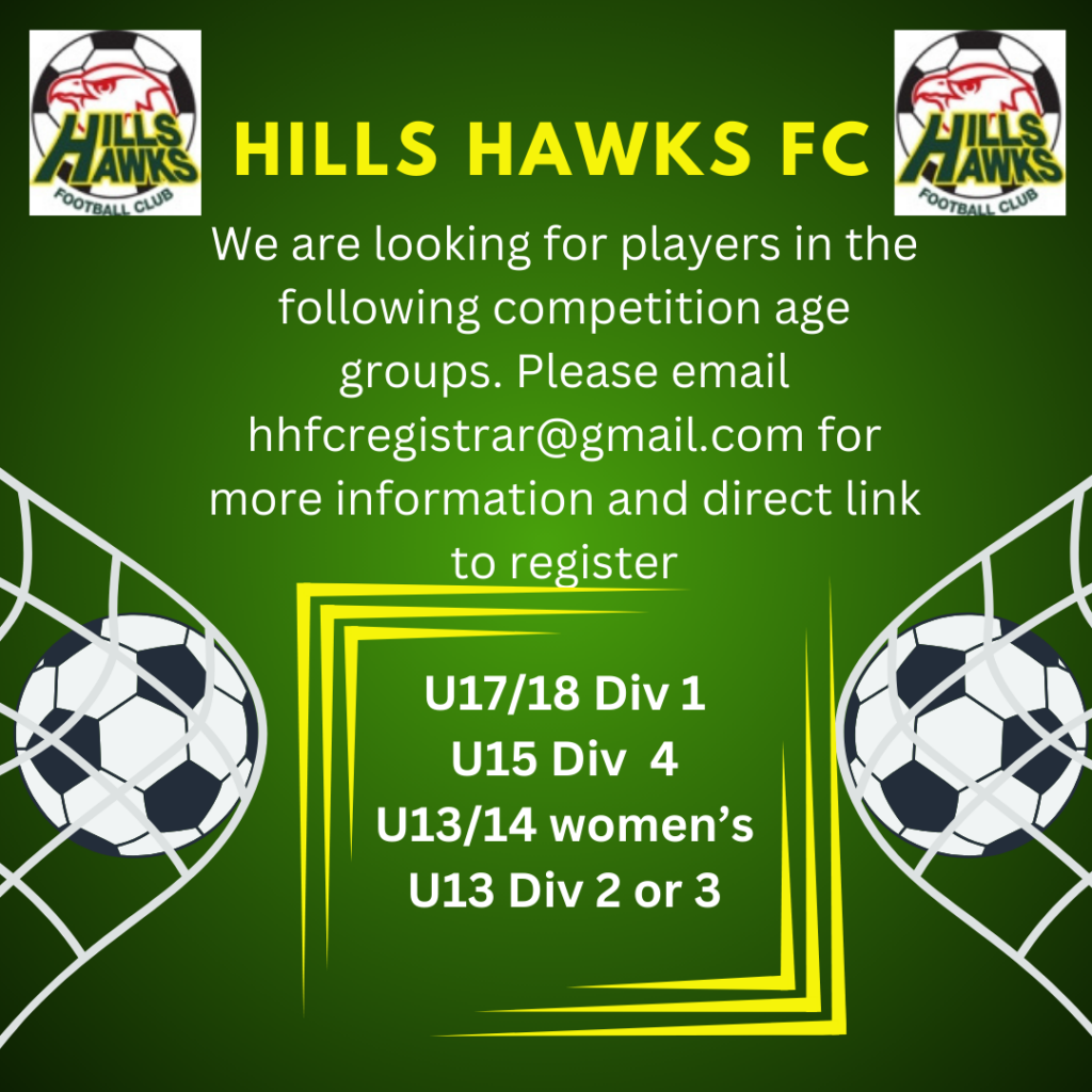 Hills Hawks Fc after youth players to fill squads - NORTH WEST SYDNEY ...